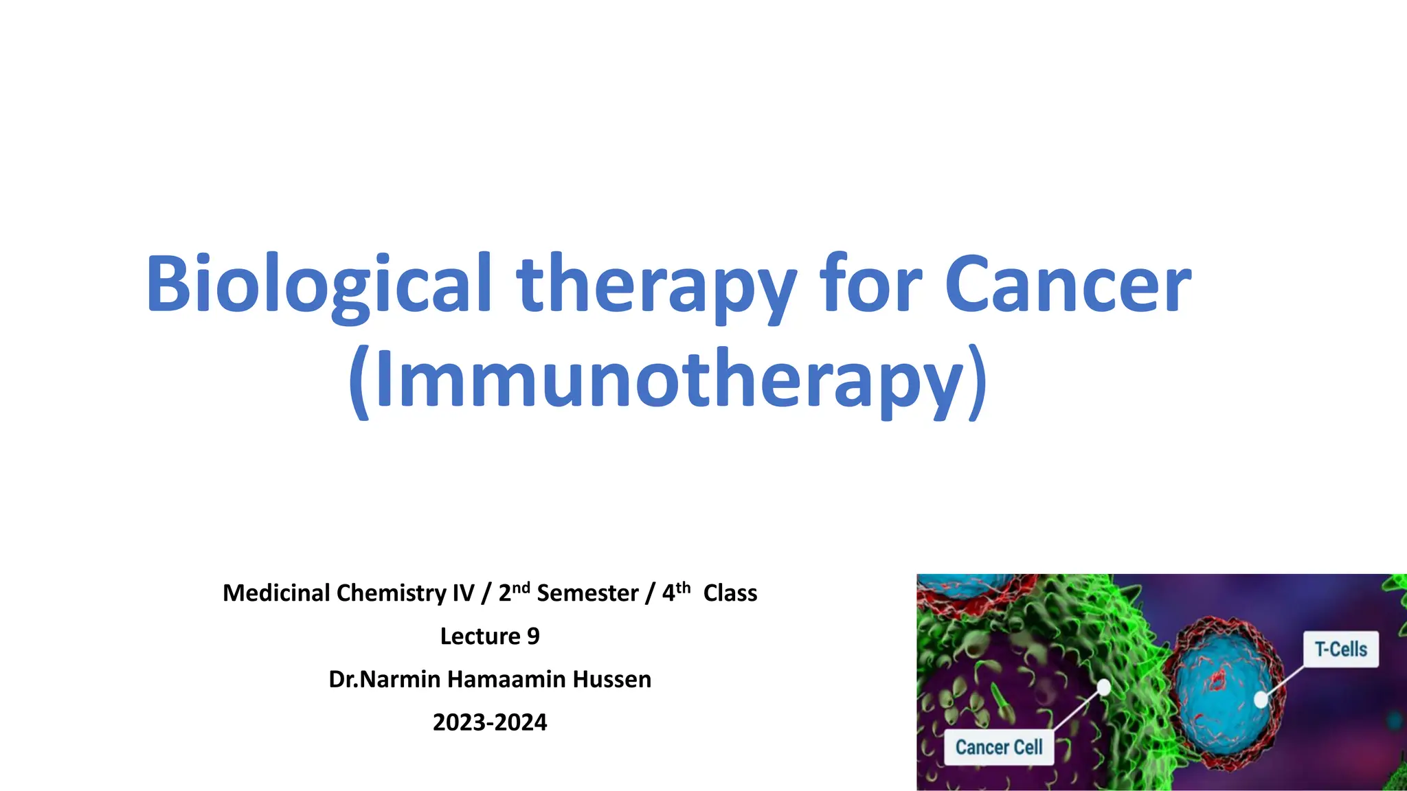 Biological therapy for cancer/ Medicinal chemistry | PDF