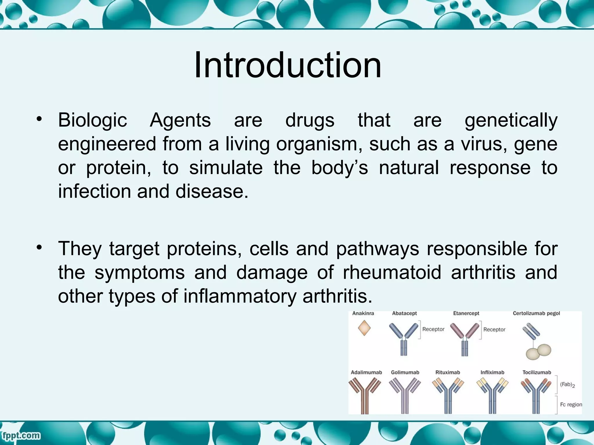 Biological treatment of Rheumatoid Arthritis | PPT