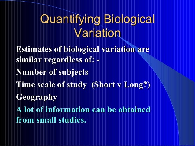 Biological Variation Updateed 