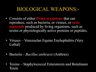 Microbes in biological warfare | PPTX | Infectious Diseases | Diseases ...