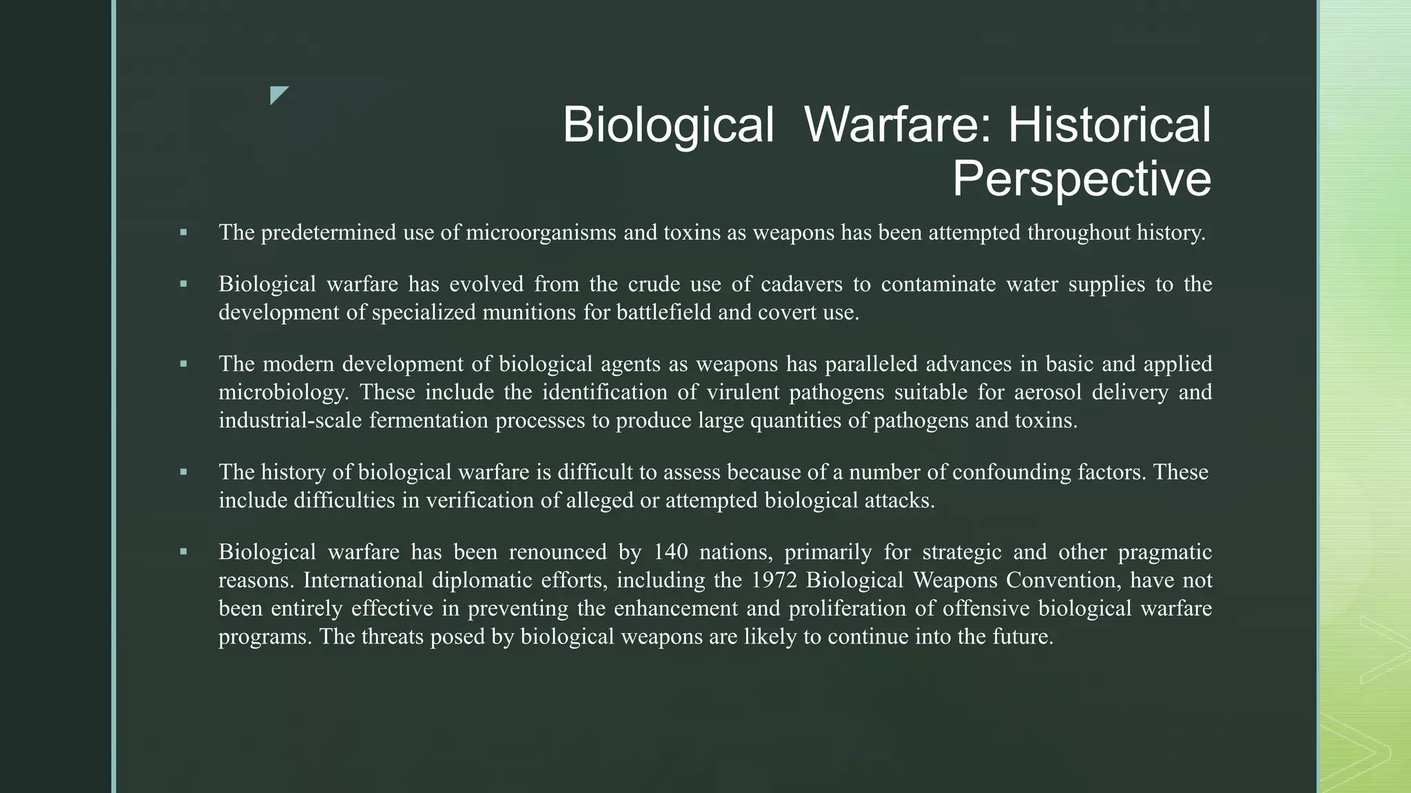 Biological Weapon Threat to Humanity | PPT