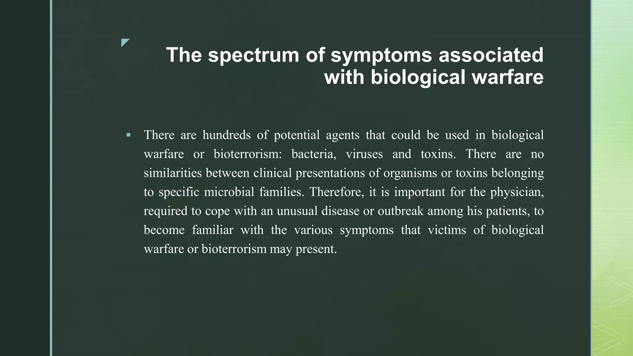 Biological Weapon Threat to Humanity | PPT