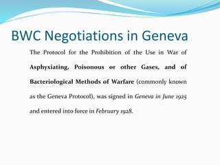 Biological weapon convention | PPTX