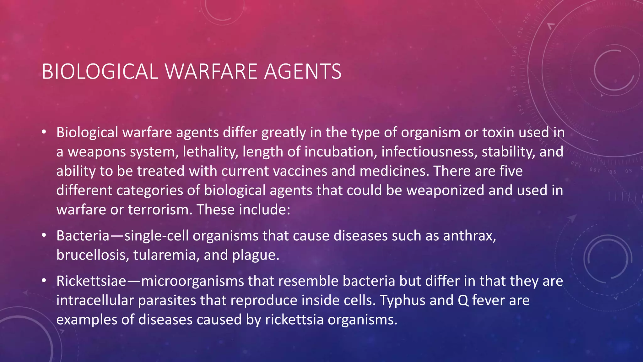 Biological weapons | PPTX | Infectious Diseases | Diseases and Conditions