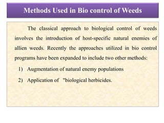 Biological weed control | PPTX