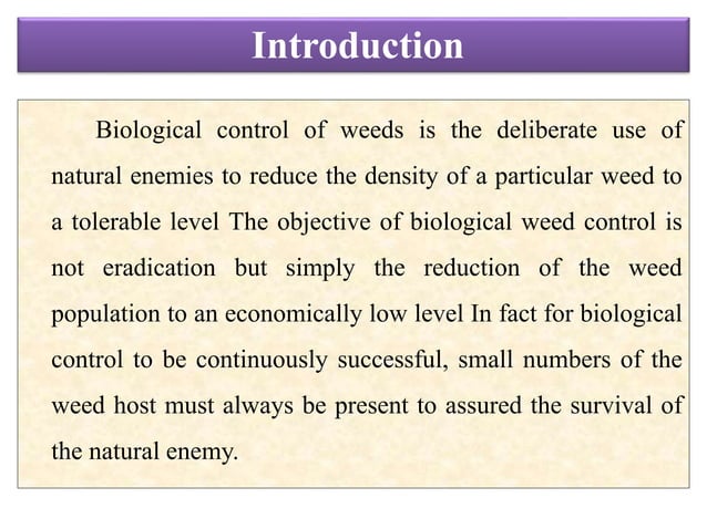 Biological weed control | PPTX