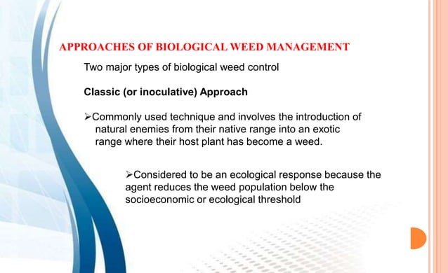 Biological weed management | PPTX
