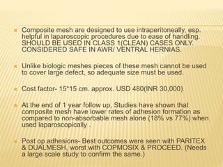 Biologic and composite mesh for repair | PPTX