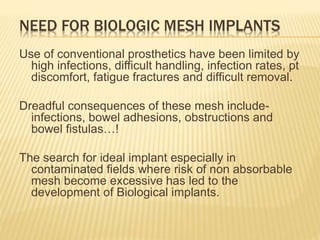 Biologic and composite mesh for repair | PPTX