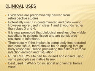 Biologic and composite mesh for repair | PPTX