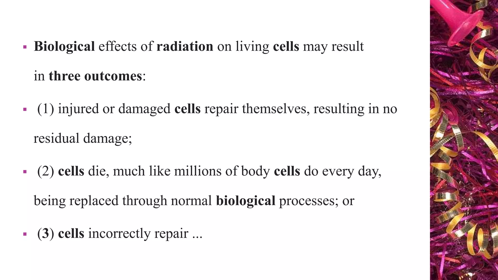 Biologic Effects of Radiation Exposure | PPTX