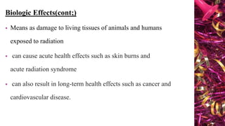 Biologic Effects of Radiation Exposure | PPT