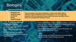 Biologics: Wonders of Biotechnology | PPTX | Biotech and Biomedical ...