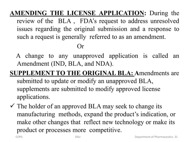 Regulatory requirement for approval of Biologics | PPTX