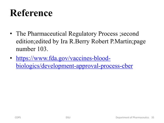 Regulatory requirement for approval of Biologics | PPTX