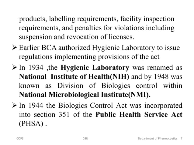 Regulatory requirement for approval of Biologics | PPTX