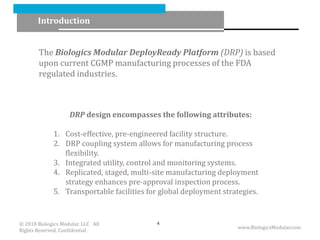 Biologics modular ppt 2018 - bio pharma facilities | PPTX | Biotech and ...