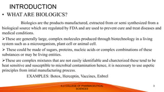 Biologics ppt | PPTX
