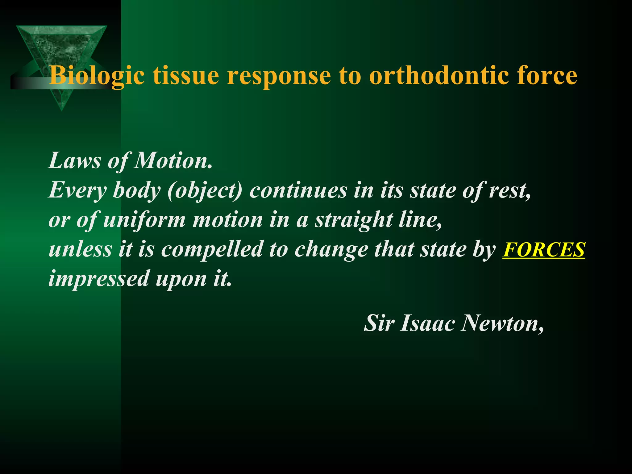 Biologic tissue response to tooth movement | PPT