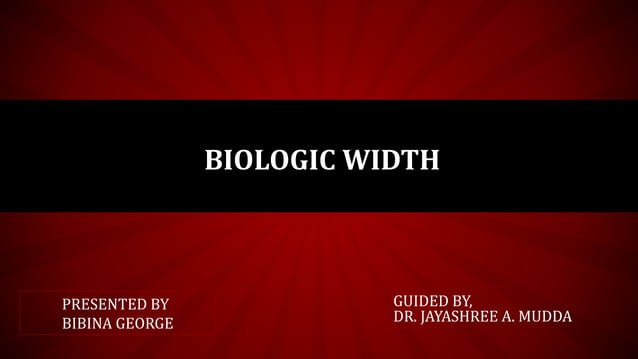 Biologic width | PPTX