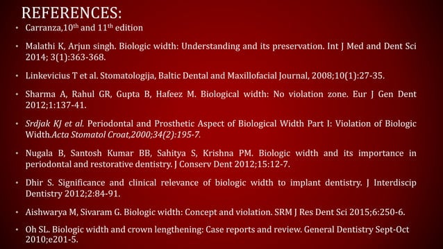Biologic width | PPTX