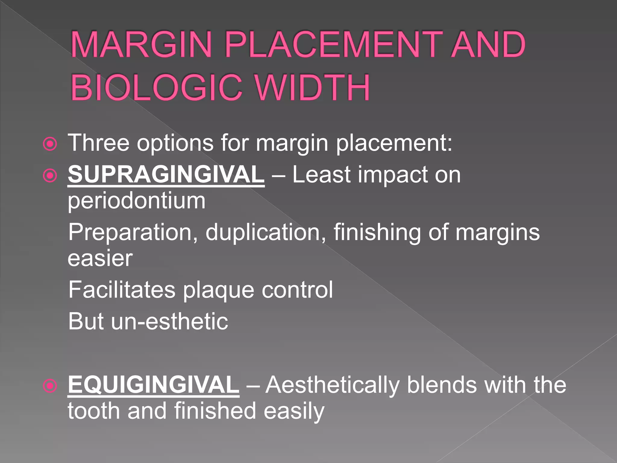Biologic width - Importance in Periodontal and Restorative Dentistry | PPTX