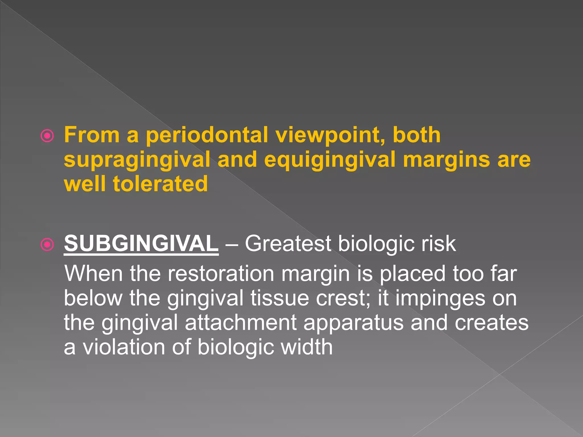 Biologic width - Importance in Periodontal and Restorative Dentistry | PPTX