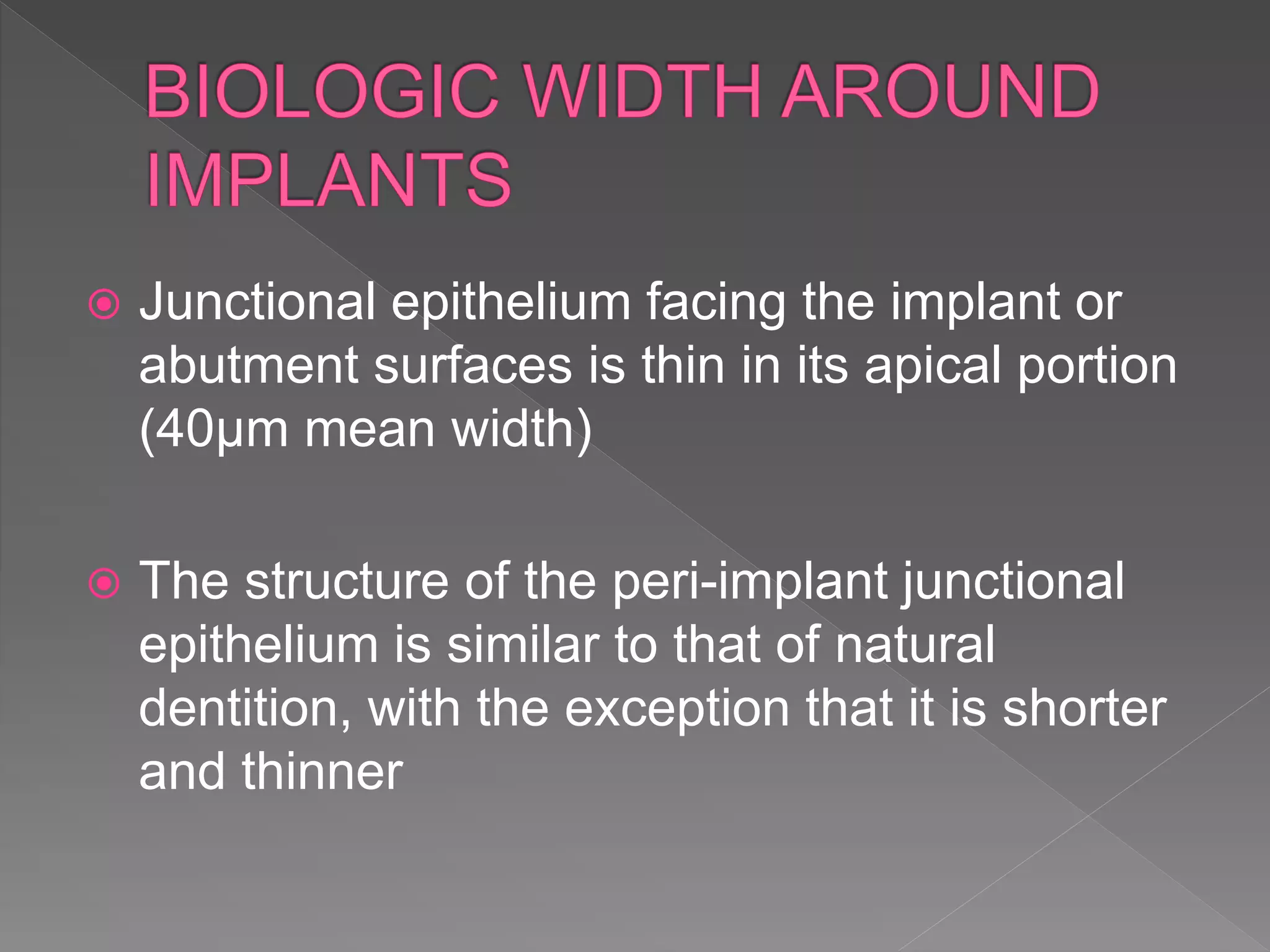 Biologic width - Importance in Periodontal and Restorative Dentistry | PPTX