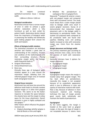Biologic width understanding and its preservation | PDF