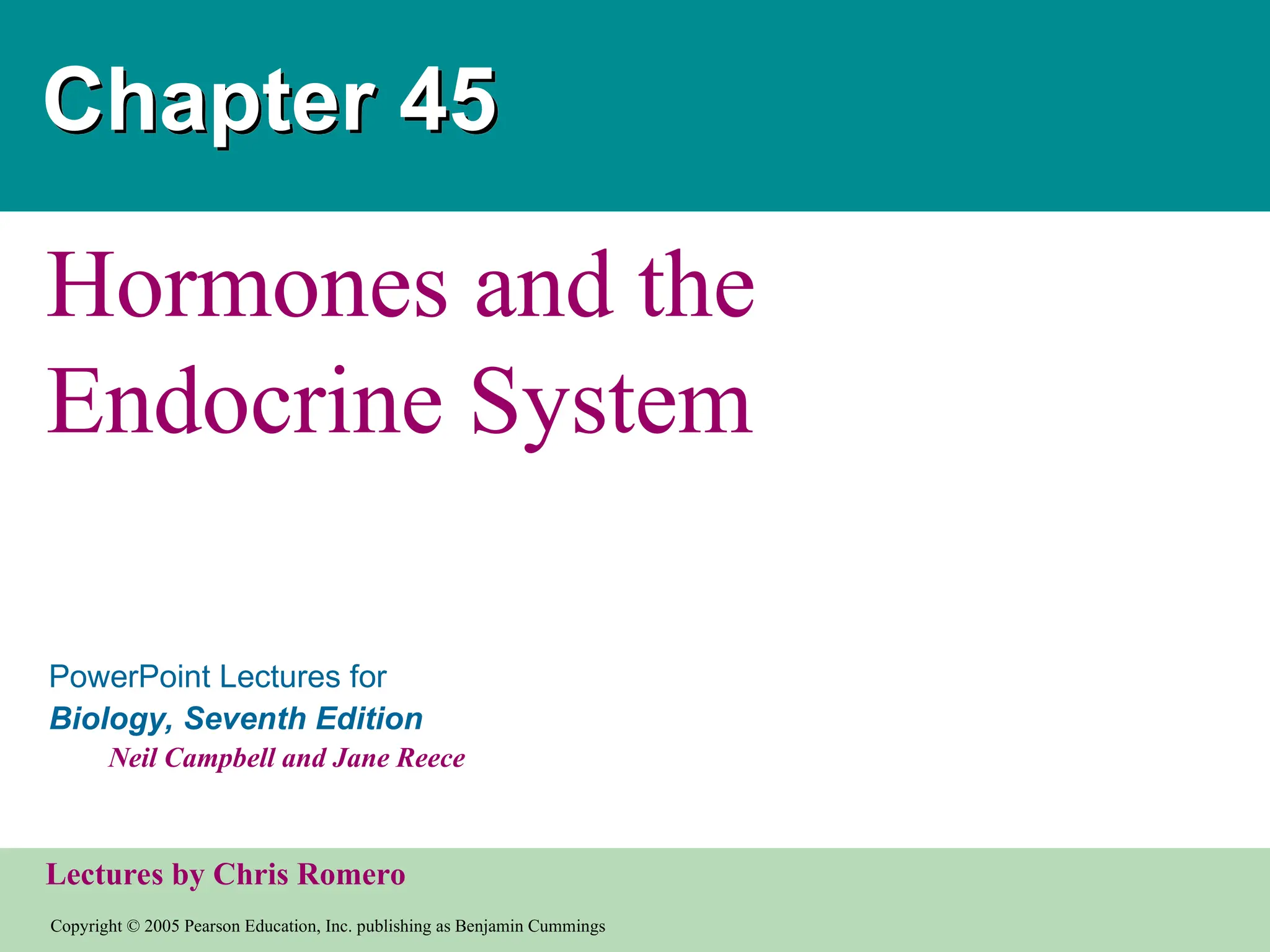 Biologi Dasar - chapter45. Hormon and Endokrin system | PPT