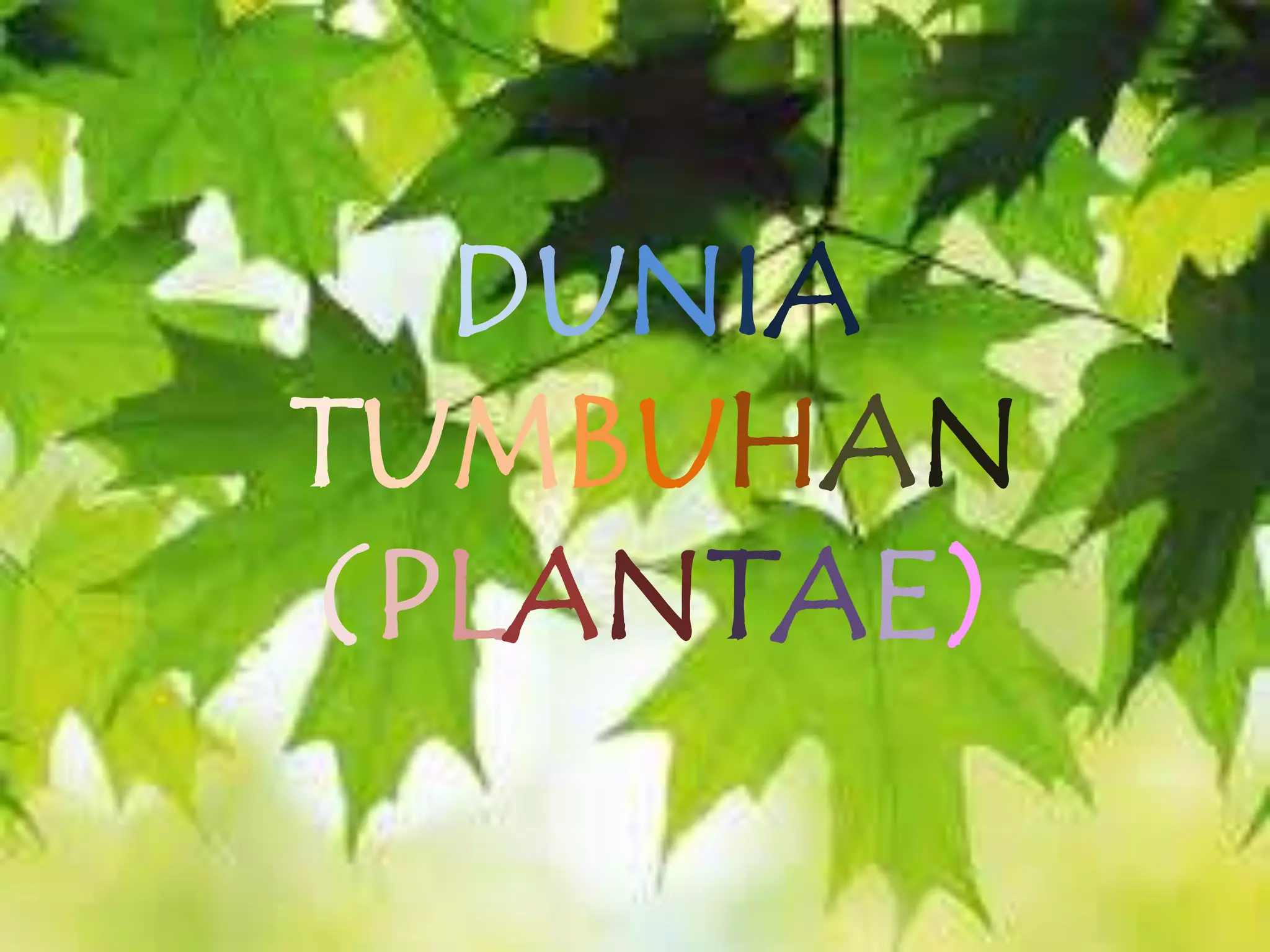 Biologi, Dunia Tumbuhan (Plantae) | PPTX