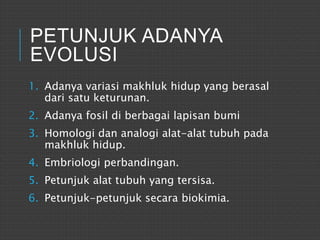 Biologi evolusi | PPTX