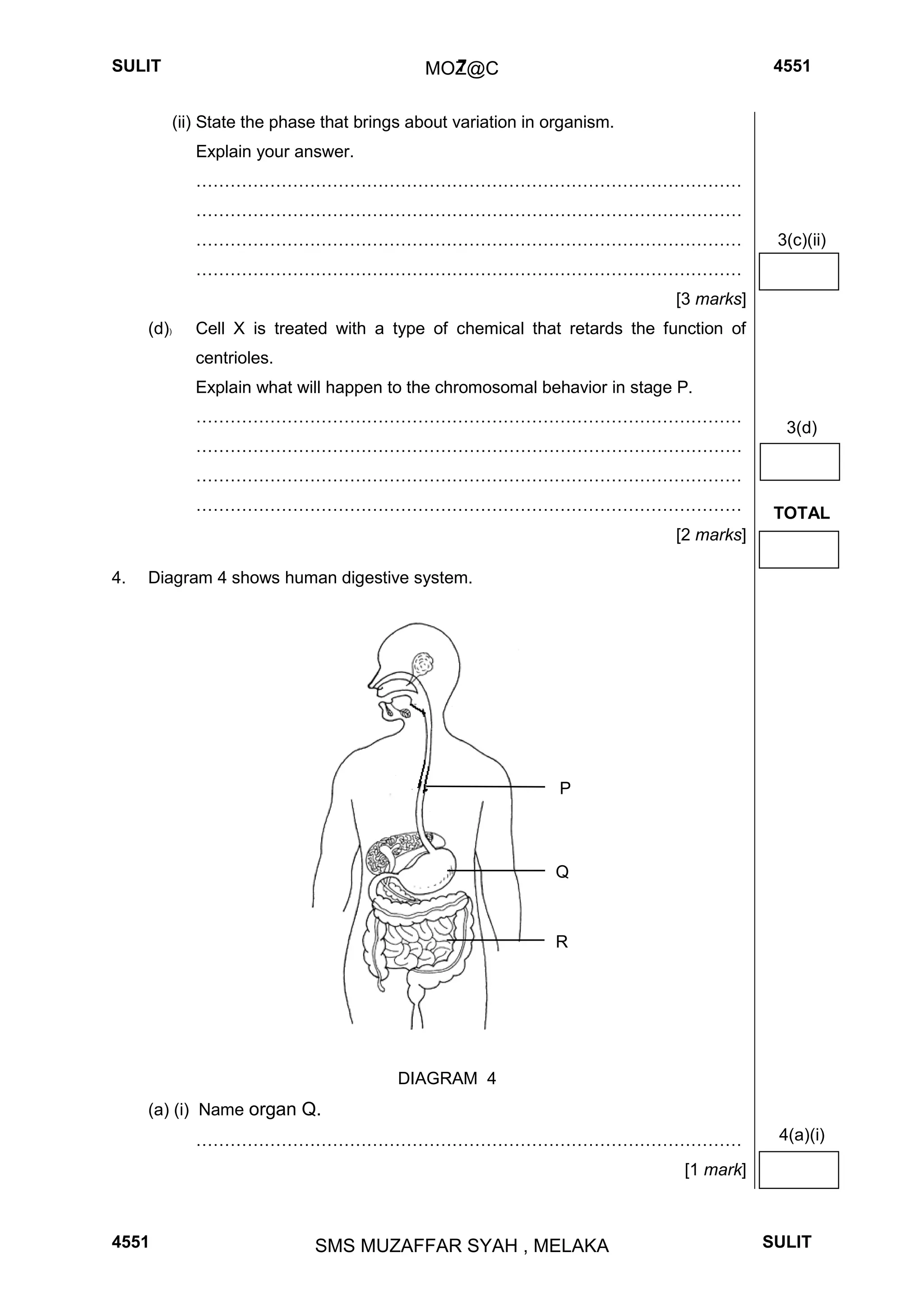Biologi f4 sbp akhir tahun 2008 | PDF