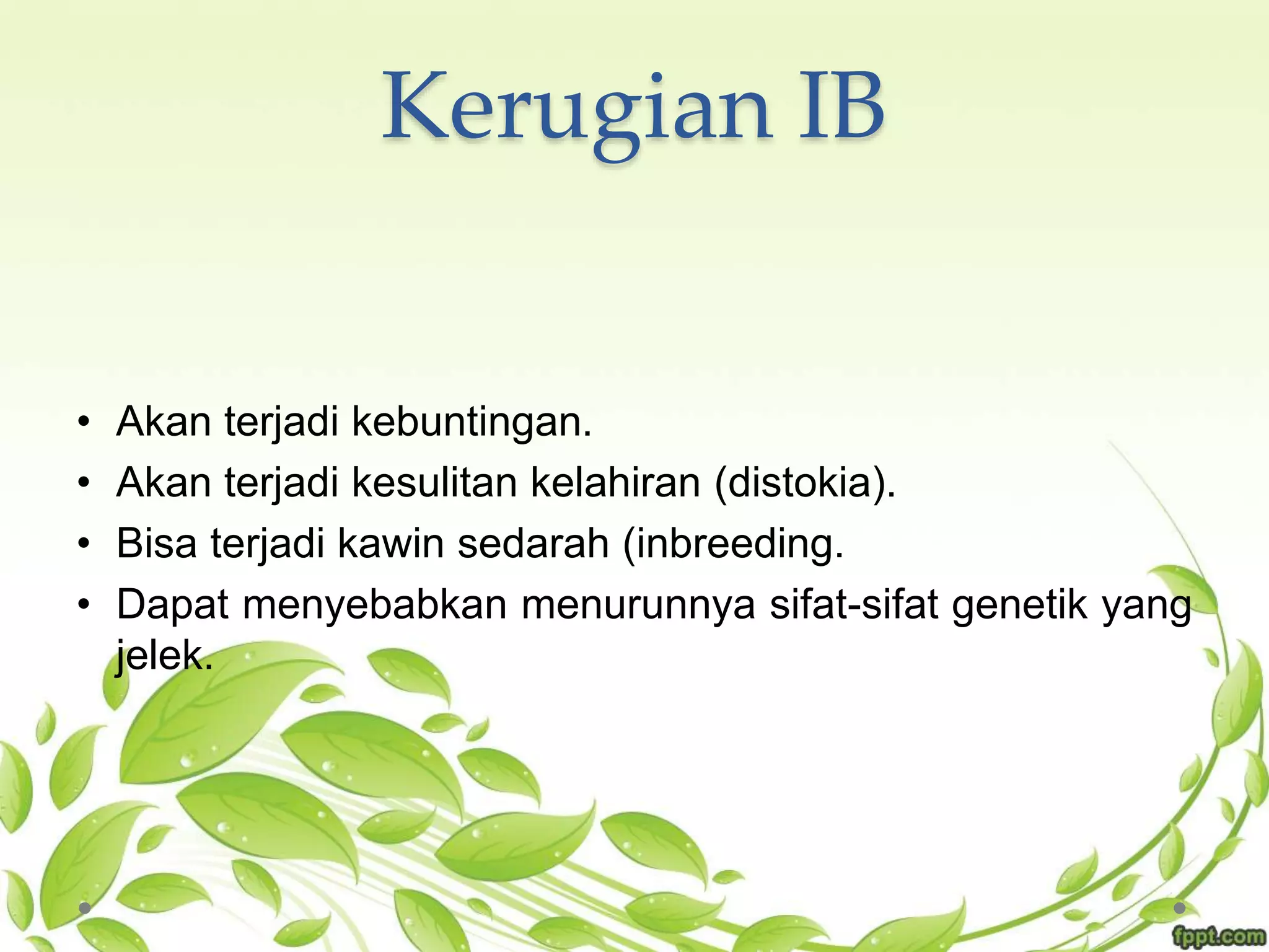 Biologi (Inseminasi Buatan Pada Sapi) | PPTX