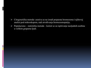 Metode humane genetike i autozomno-dominantno nasljedjivanje | PPTX