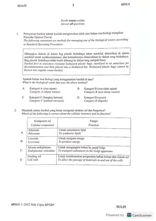 Biologi K1 Trial Sbp 2022 Pdf