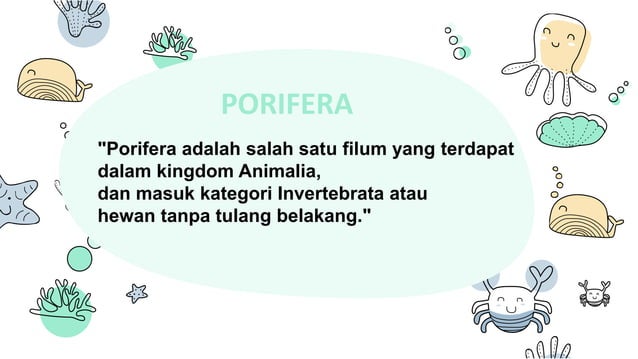 BIOLOGI PORIFERA & CNIDARIA | PPTX