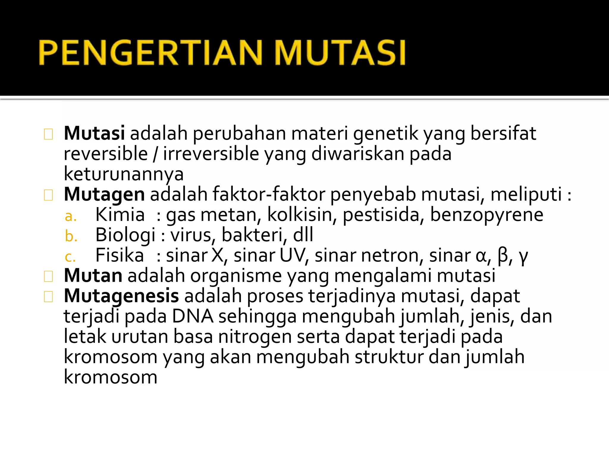 BIOLOGI MUTASI | PPTX