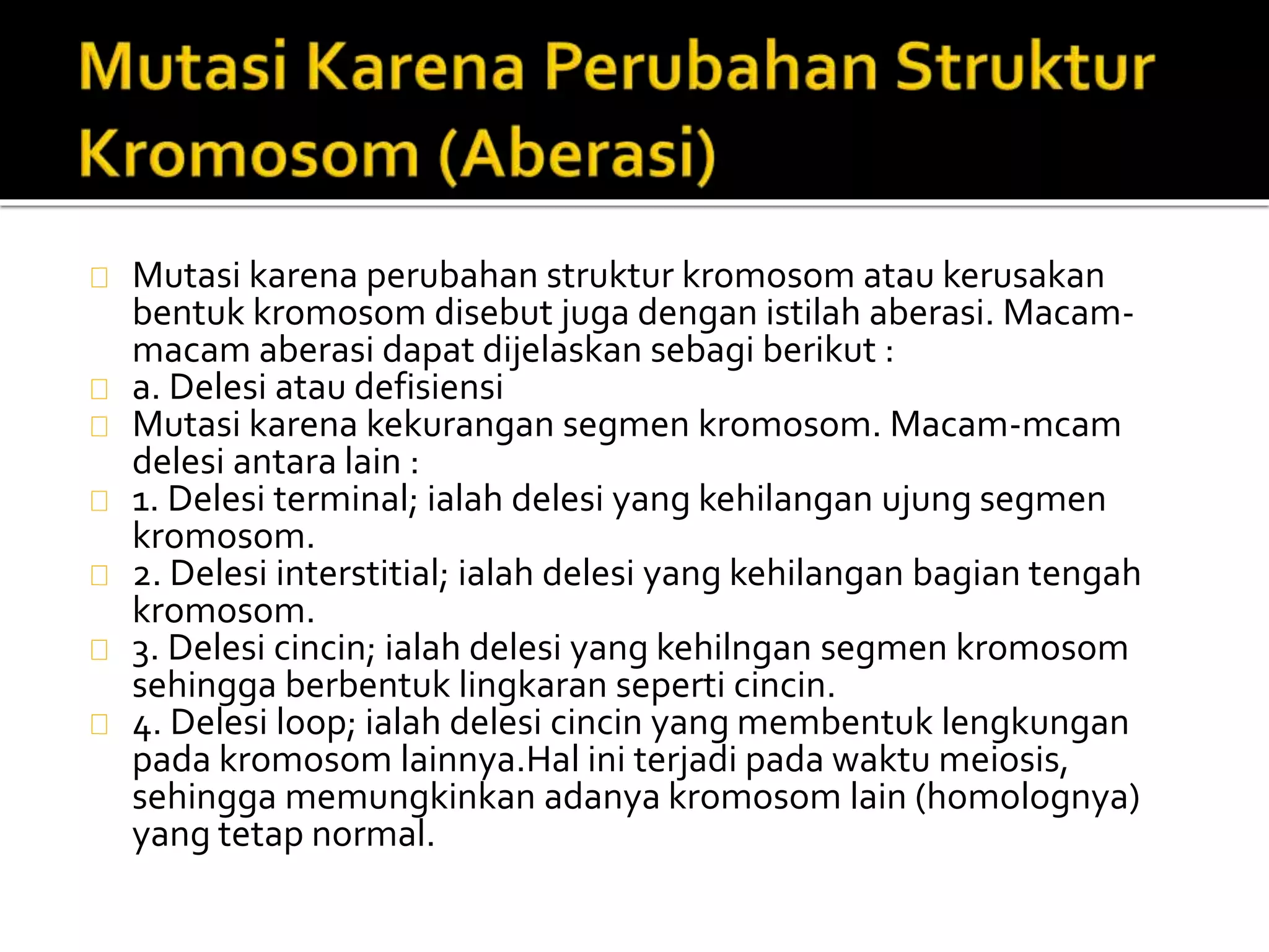 BIOLOGI MUTASI | PPTX