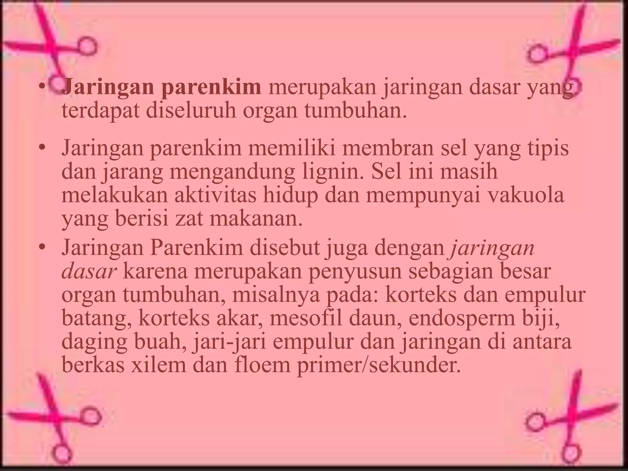 Jaringan Parenkim | PPTX