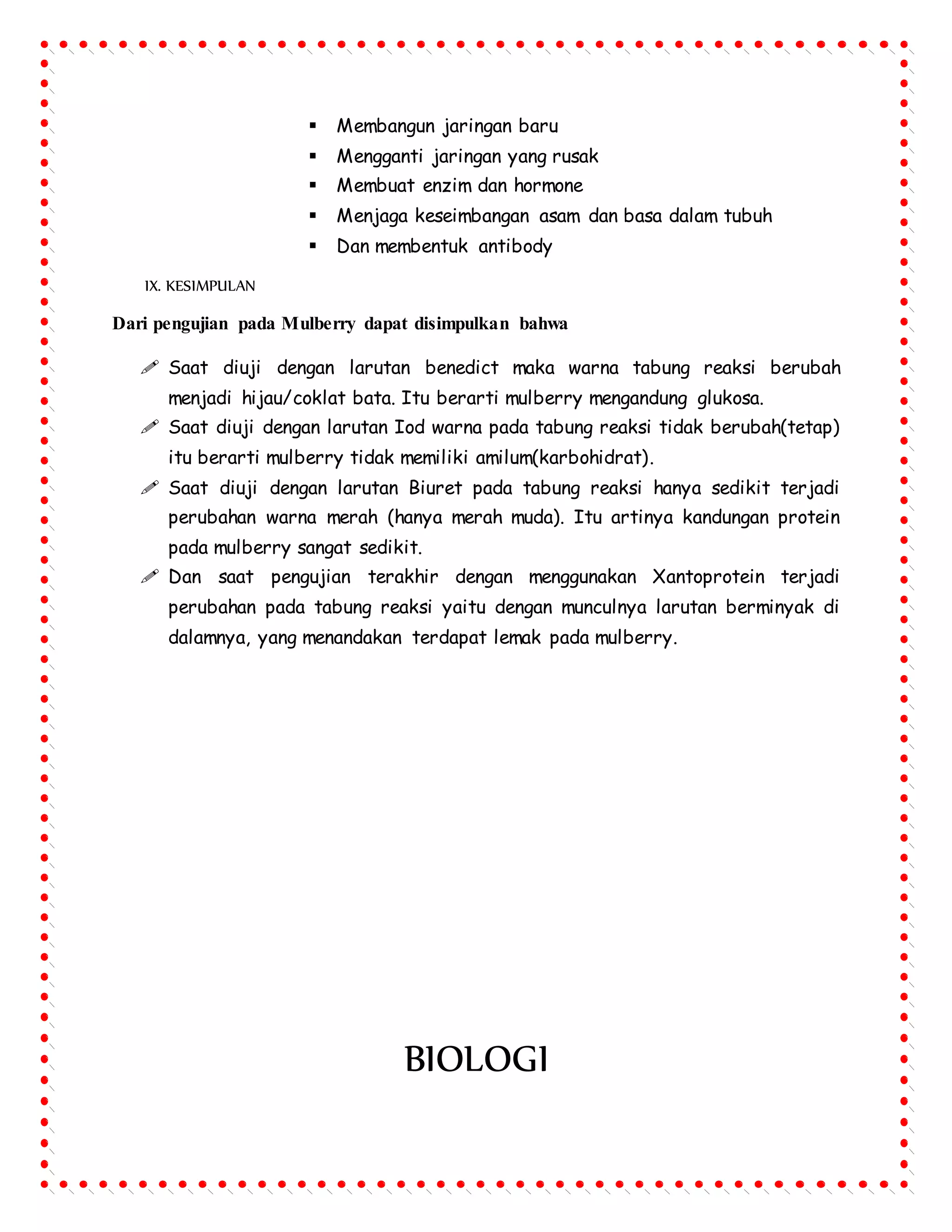 PRAKTIKUM BIOLOGI KELAS XI IPA | DOCX