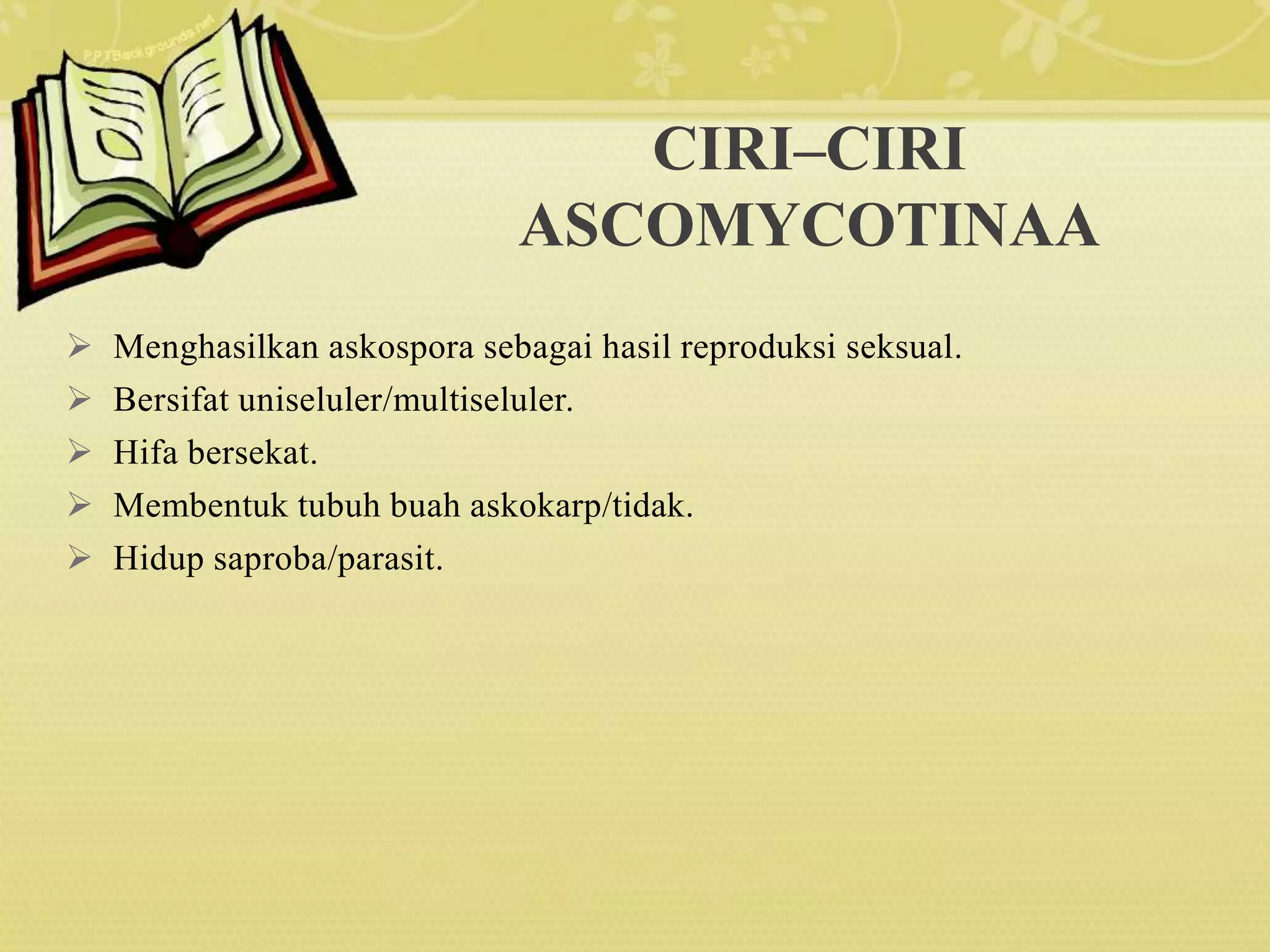 Biologi ASCOMYCOTINA bahasa Indonesia | PPTX