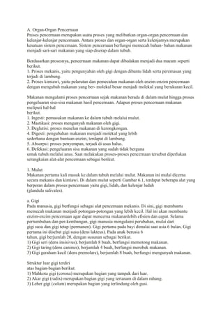 Biologi, sistem pencernaan. | DOCX