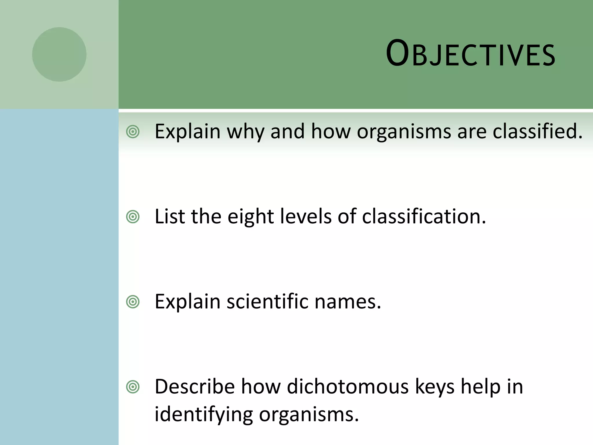 Biologists Use Seven Levels Of Classification | PPTX