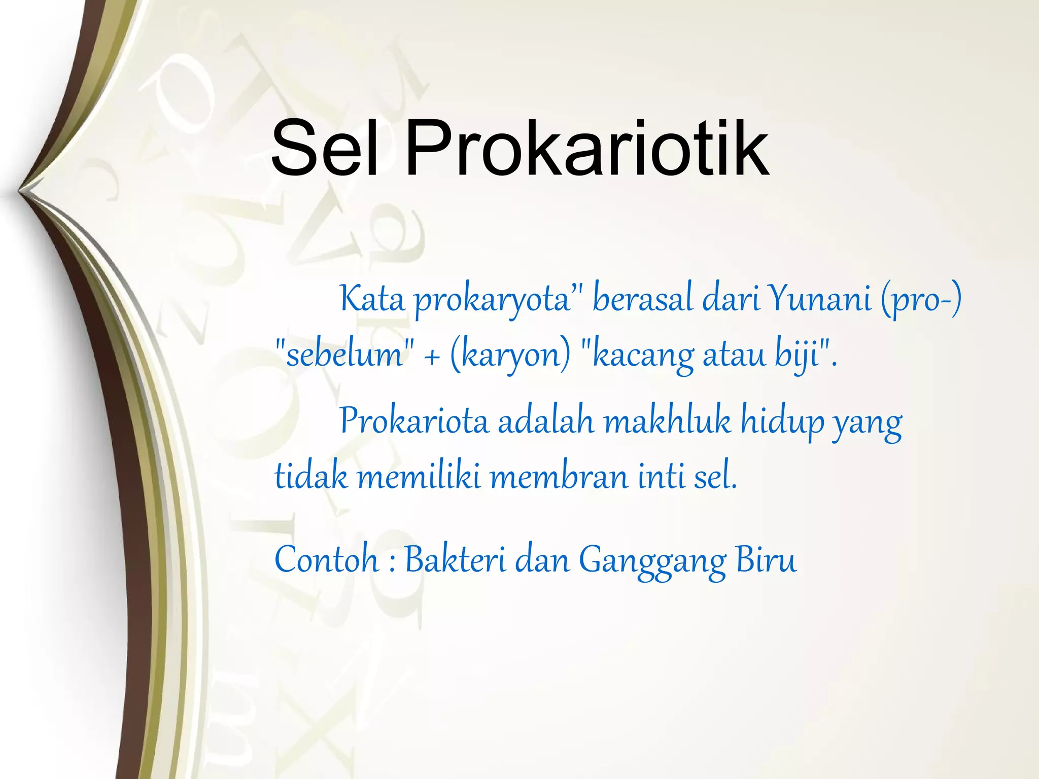 Tipe Sel dan Struktur Sel # Biologi | PPT