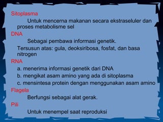 Tipe Sel dan Struktur Sel # Biologi | PPT