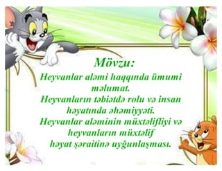 Heyvanlar aləmi | PPT