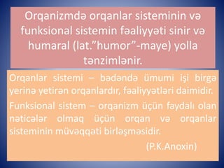 Biologiya orqanlar sistemi | PPTX