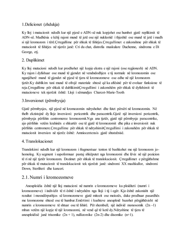 Acidet nukleike dhe nderrimi i kromozomeve | DOCX
