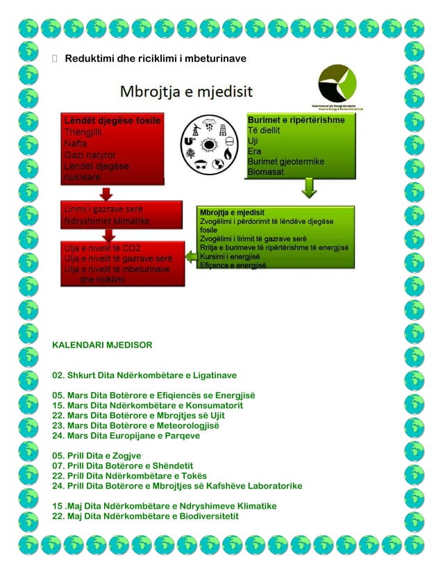 Ndotja e mjedisit dhe ndikimi i saj në biodiversitet | DOCX